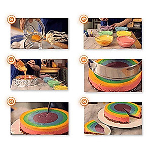 Utooo Stainless Steel Adjustable Round Cake Ring Mold, 6 to 12 Inches Cake Mousse Mold for Baking