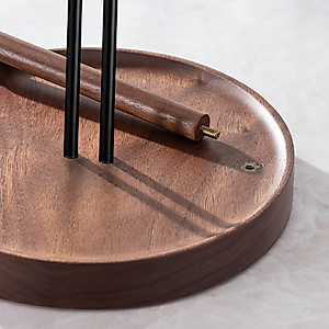 Vineet Modern Farmhouse Paper Towel Holders for Kitchen, Vintage Wire and Wood Countertop Paper Towel Holder Rustic Farmhouse Freestanding Paper Towel Holder with Real Wood Base