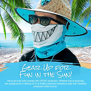 S A Company Kids' Face Shields UPF 30+, Breathable Multipurpose Neck Gaiters for Boys and Girls (Pack of 5 - Animal Kingdom)