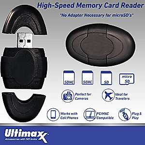 Ultimaxx Basic Accessory Bundle + Insta360 ONE RS 1-Inch 360 Edition Camera + SanDisk 64GB Ultra microSDXC Memory Card, Hard-Shell Camera Case, High Speed Memory Card Reader & More (10pc Bundle)