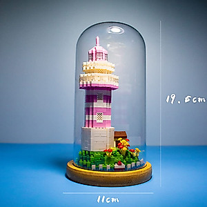 Uvini Building Blocks for Adults Lighthouse Building Kit Lighthouse Nautical Tabletop Beach Themed Ornaments Light Tower DIY Home Décor Decoration 797pcs (00888)