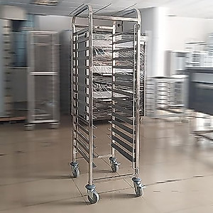 Stainless Steel Baking Sheets Rack,Commercial Baking Pans Storage 15 Tier Bakers Rack,Hotel Cookie Cooling Racks For Baking Rolling Bakers Rack