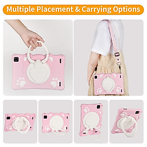 Kids Tablet 8 Inch, Toddler Tablet with Stylus & WiFi & Bluetooth, Android 10, 1280 x 800 IPS Display, 2G & 32G, YouTube Netflix Google Play Store, Earphone & Case Included (Pink)