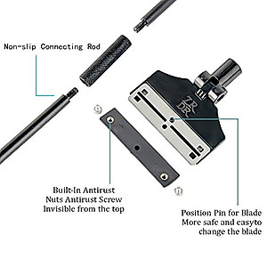 ZRDR Stainless Steel Algae Scraper Aquarium Cleaning Tool for Glass Aquariums, Including Algae Scraper, Sponge Pad, Fish Net, Cleaning Brush, Adjustable Length, Durable, Does Not Hurt The Fish Tank