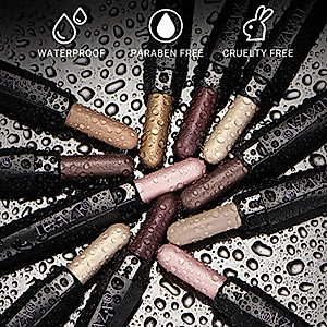 LUXAZA 6 PCS Mauve Brown Neutral Eyeshadow Stick Set, Cream Eye Shadow Pencil Makeup, Shimmer And Matte Eye Pencil,Brightener Highlighter Eyeliner Crayon Make up