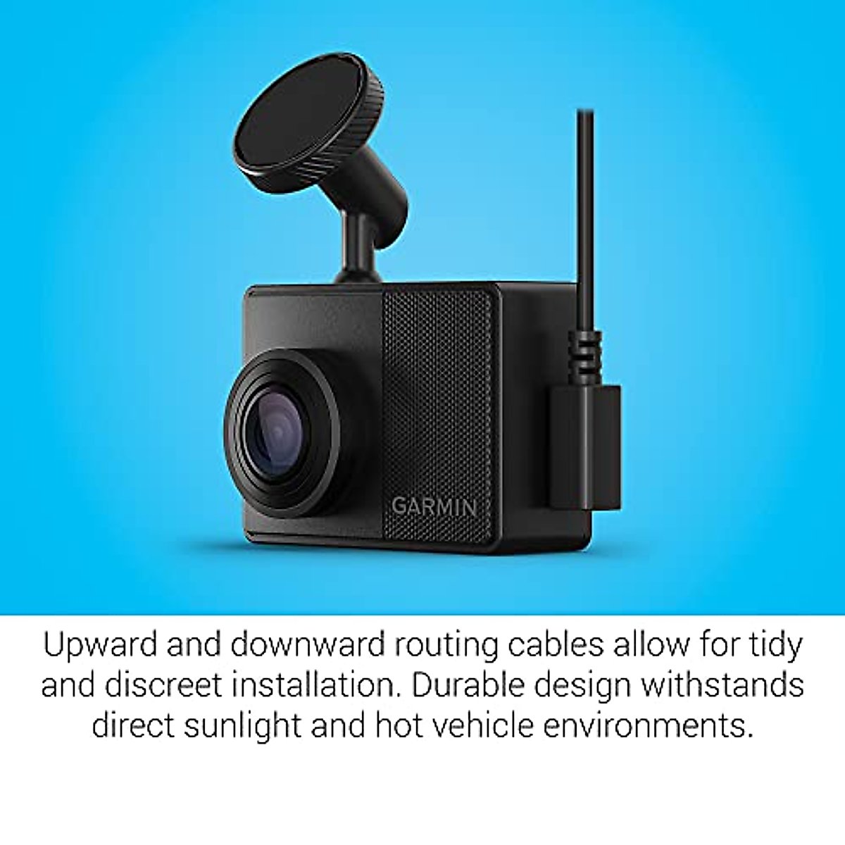 Garmin Dash Cam 57, 1440p and 140-degree FOV, Monitor Your Vehicle While Away w/ New Connected Features, Voice Control, Compact and Discreet, Includes Memory Card