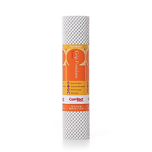 Con-Tact Brand Grip Premium Shelf Liner, Thick and Non-Adhesive Drawer Liner, Multi-Purpose and Easy to Use, 12" x 4', Bright White, Pack of 6