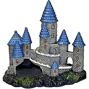 BLUE RIBBON PET Products 030157016548 Exotic Environments Blue Spire Castle Blue/Gray