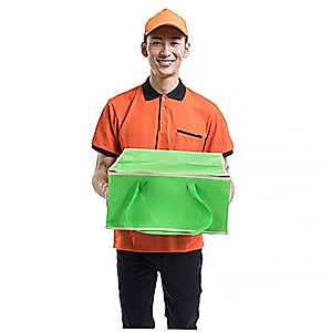 ULTECHNOVO Insulated Food Delivery Bag 1pc Catering Delivery Food Warmer Reusable Shopping Camping Tote Storage Camping Coolers Pizza Insulation Tote Lunch Lunch Box Aluminum