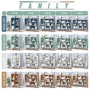 IOTXY Wooden Open Shelf Bookcase - 3-Tier Floor Standing Display Cabinet Rack with Legs, 8 Cubes Bookshelf, Warm White