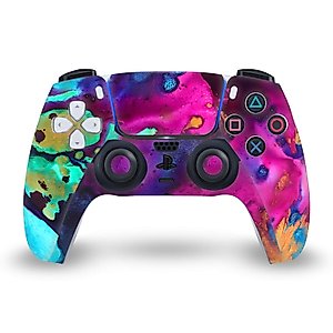 Head Case Designs Officially Licensed Mai Autumn Turquoise Wine Art Mix Vinyl Faceplate Sticker Gaming Skin Decal Cover Compatible With Sony PlayStation 5 PS5 DualSense Controller