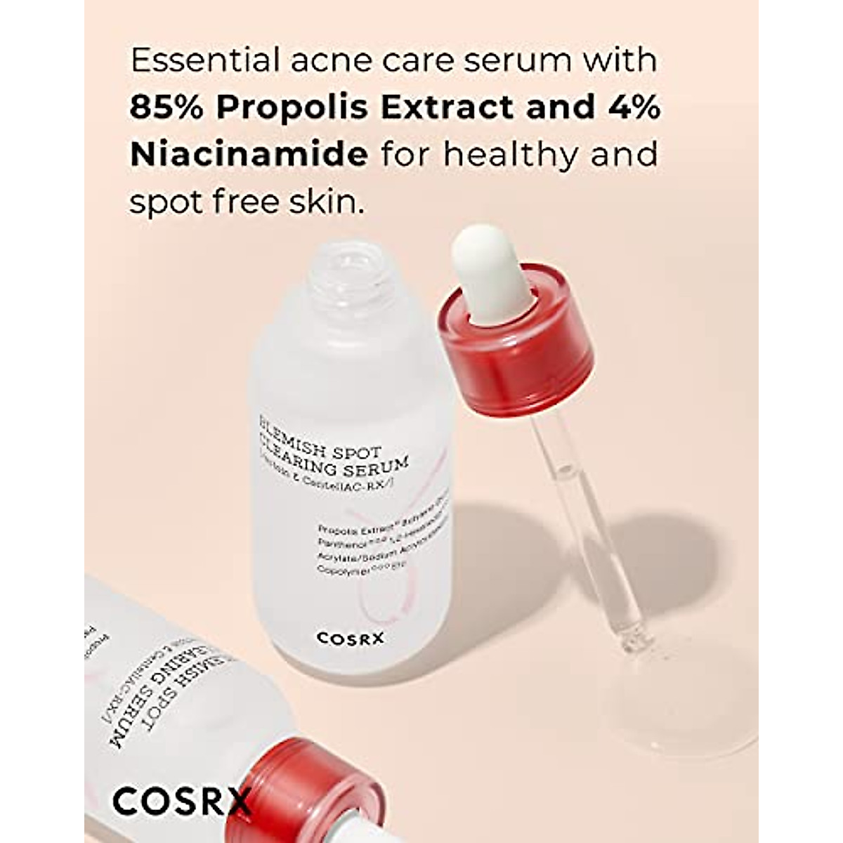 COSRX AC Collection Blemish Spot Clearing Serum, 40ml / 1.35 fl.oz | Centella, Niacinamide, EGF Serum | Animal Testing Free, Paraben Free