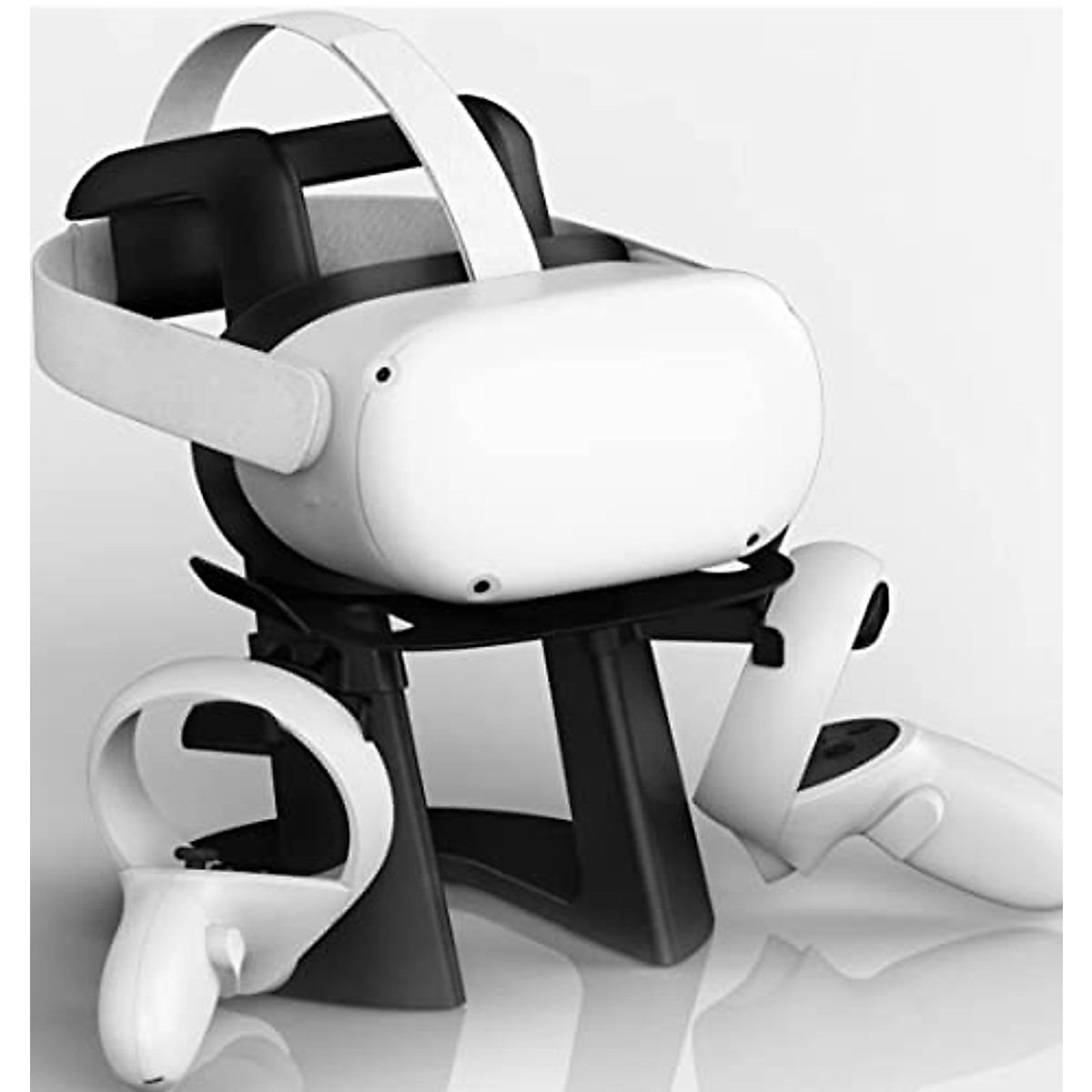 VR Stand, Headset and Controller Holder Display Station for Oculus Quest 2, Quest 1, Rift, Rift S, Valve Index, HP Reverb G2 Headset (Black)