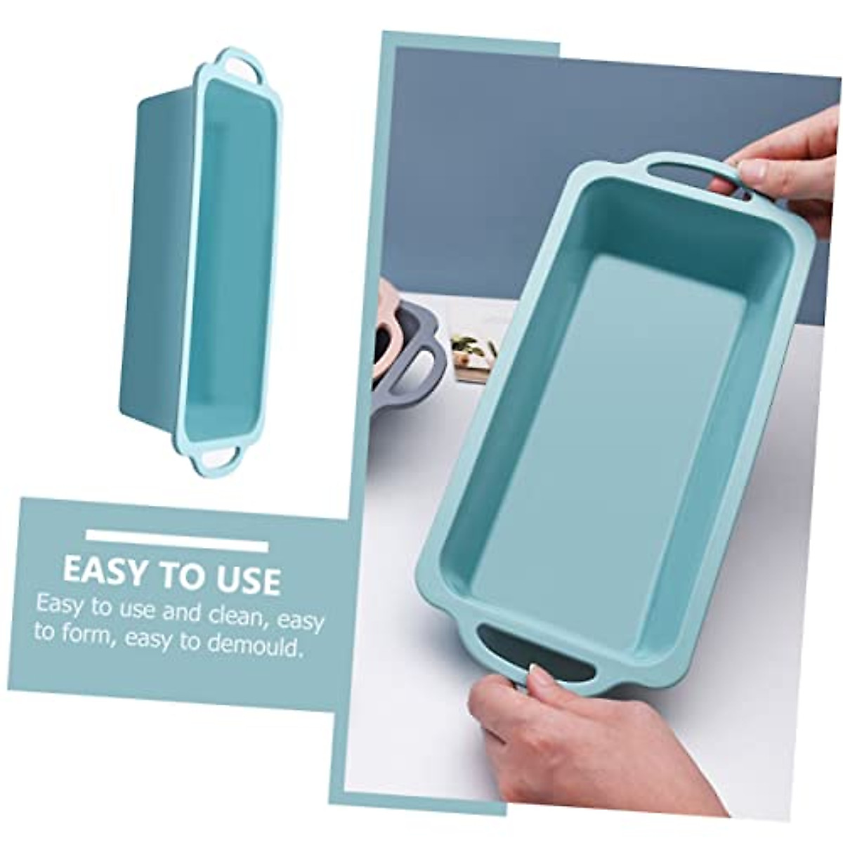 RORPOIR 1pc Cake Mold Square Cupcake Pans Pizza Tray Silicone Muffin Pan Rectangular Toast Pan Toast Baking Rectangular Bread Baking Tools Home Bakeware DIY Bread Mold Silica Gel Self Made