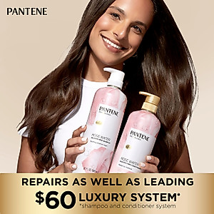 Pantene Sulfate Free Rose Water Shampoo, Soothes, Replenishes Hydration, Safe for Color Treated Hair, Nutrient Infused with Vitamin B5 and Antioxidants, Pro-V Blends, 30.0 oz