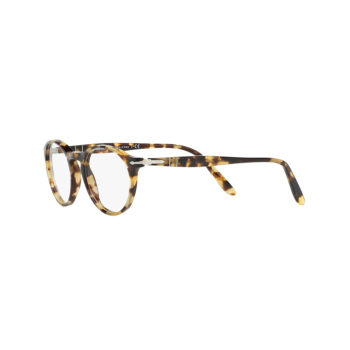 Persol PO3092V Round Prescription Eyewear Frames, Brown/Beige Tortoise/Demo Lens, 50 mm