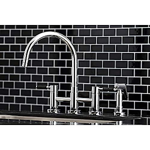 Kingston Brass KS8271DKLBS Concord Bridge Kitchen Faucet, Polished Chrome