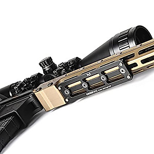 MLOK Arca Rail Tripod Mount Adapter, for Rifle Tripod Ballhead Quick Release Plate,Compatiable RRS Dovetail, 4 M-LOK Slot Interface