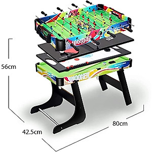 ONOTEC Multi Game Table, 4-in-1 Combo Game Table w/Soccer, Billiard, Slide Hockey, Wood Foosball Table, Perfect for Game Rooms, Arcades, Bars, Parties, Family Night