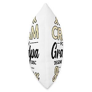 DDD Fighter Survivor Cream Ribbon I Wear Cream for My Grandpa Degenerative Disc Disease Ninja Throw Pillow, 16x16, Multicolor