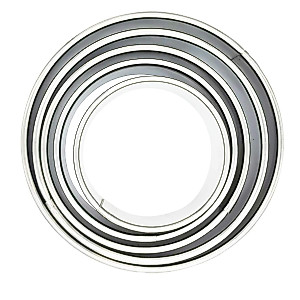 Antallcky Round Cookie Cutter Set-5 pcs Stainless Steel Circle Biscuit Molds Fondant Cake Cookie Cutter Set Pastry Heavy Duty Ring Mold-4,3.6,3.2,2.8,2.4in