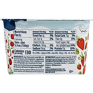 Icelandic Provisions, Strawberry and Lingonberry Thick and Creamy SKYR, 5.3 Ounce