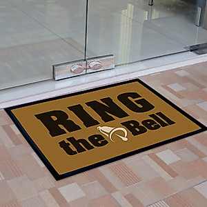BannerBuzz Ring The Bell Outdoor Door Mats, Non Slip Rubber Backing Entrance Floor Mat Decor, Front Door Entry Area Carpet Rug, Non-Woven Fabric for Home, Office, Porch (3' X 2')