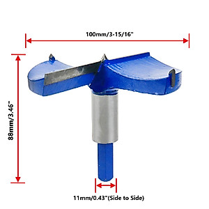 Rannb 100mm Forstner Drill Bit Wood Drilling Bit Carbide Forstner Bit