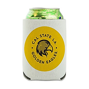 California State University Los Angeles Golden Eagles Logo Can Cooler - Drink Sleeve Hugger Collapsible Insulator - Beverage Insulated Holder