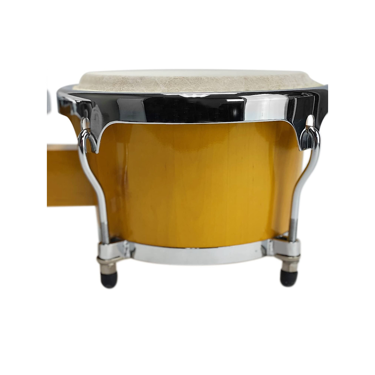 Zenison - BONGO DRUMS 8+9" SET, NATURAL WOOD Dual Bongos WORLD LATIN Percussion