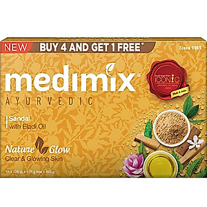 Medimix Ayurvedic Sandal Soap, 125g (4+1 Offer Pack)