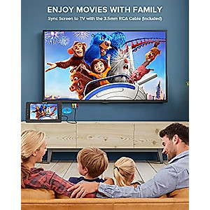 WONNIE 10.5" Dual Portable DVD Player for Car, Headrest Kids CD Players with Two Headphones Built-in 5 Hours Rechargeable Battery, Support USB/SD/MMC,AV Out & in,Regions Free (1 Player+1 Monitor)