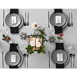 Black Silverware Set 30 Pieces, Black Flatware Utensil Cutlery Set for 6, Stainless Steel Black Forks Spoons and Knives Set Service for 6, Mirror Polished