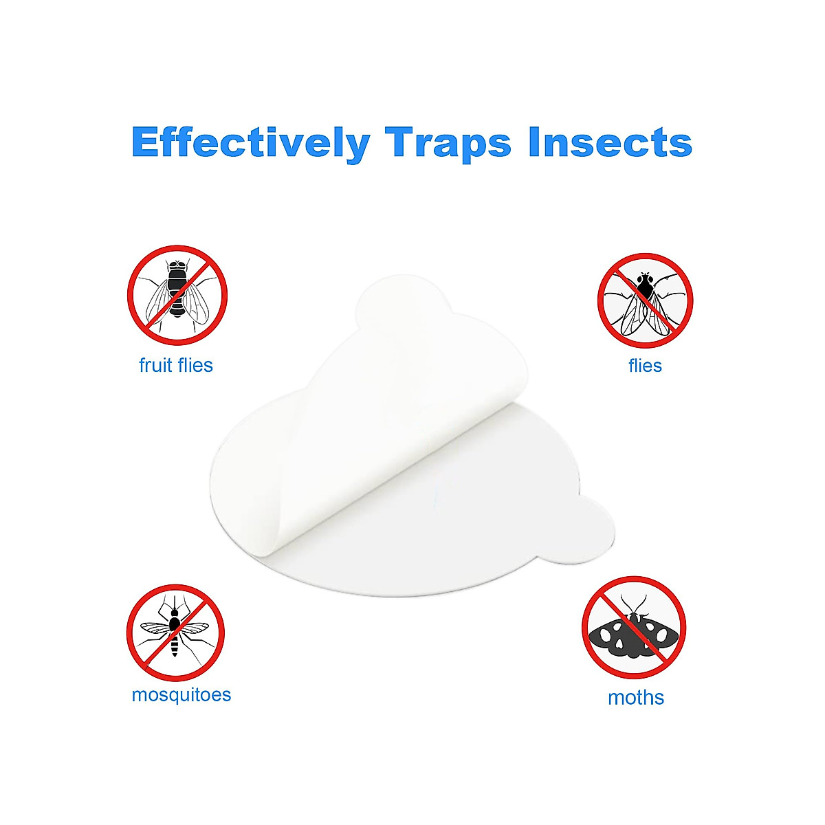50 Pcs 4.3" Refill Glue Boards Compatible with Katchy, Fenun, Dunaga, and Fvoai Zap H3 M3 Pro, Replacement Sticky Pads for Indoor Insect Fly Mosquito Trap Bug Catcher Catchy Zapper