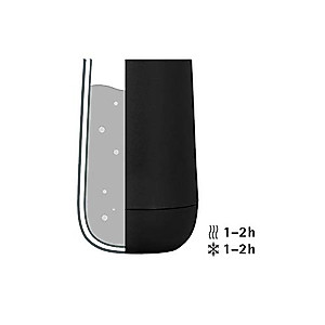 WMF Insulated Thermos Flask, 0.35 L, Height 22 cm/Diameter: 7.4 cm, Automatic Closure, 360° Drink Opening, Black