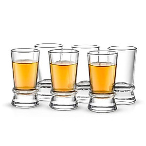 JoyJolt Afina Heavy Base Shot Glasses (Pack of 6) - 1.5-Ounces