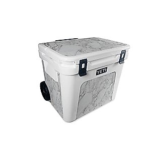 MightySkins Skin Compatible with Yeti Roadie 60 Wheeled Cooler - Frost Marble | Protective, Durable, and Unique Vinyl Decal wrap Cover | Easy to Apply, Remove, and Change Styles | Made in The USA