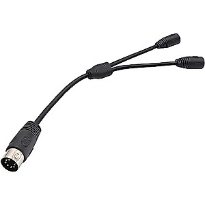 zdyCGTime 7 Pin Din Splitter Cable,DIN 7-Pin Splitter Y Adapter MIDI Cable 7- Pin Plug Male to 2 DIN Female Jack Adapter Y Lead for Bang Olufsen Naim Quad Stereo Systems (30cm/1ft) (7pin)