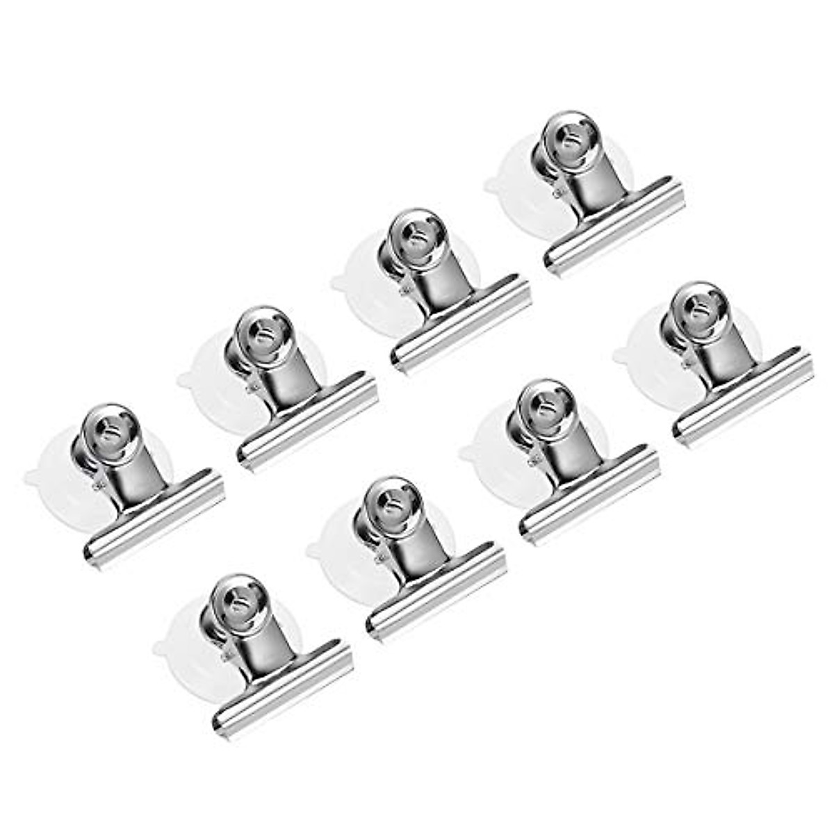 YARNOW 8 Pcs Suction Cup Clip Display Business Cards Holder Stand Clear Clamps Hanging Home Office Accessories