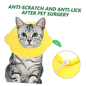 BUGUUYO Pet Collar Pet Dog Cat Cone Collar Cat Wound Stuffed Kitten Collar for Pet Kitten Collar Stuffed Puppy Pet Puppy Cone Pet Cone Yellow Plush