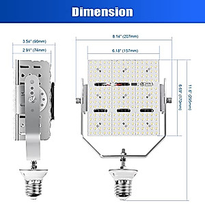 OPENLUX 150W Shoebox LED Retrofit Kit 21750LM,E39 Mogul Base 5000K LED Retrofit Light for Parking Lot Lights, ETL Certified, AC 100-277V