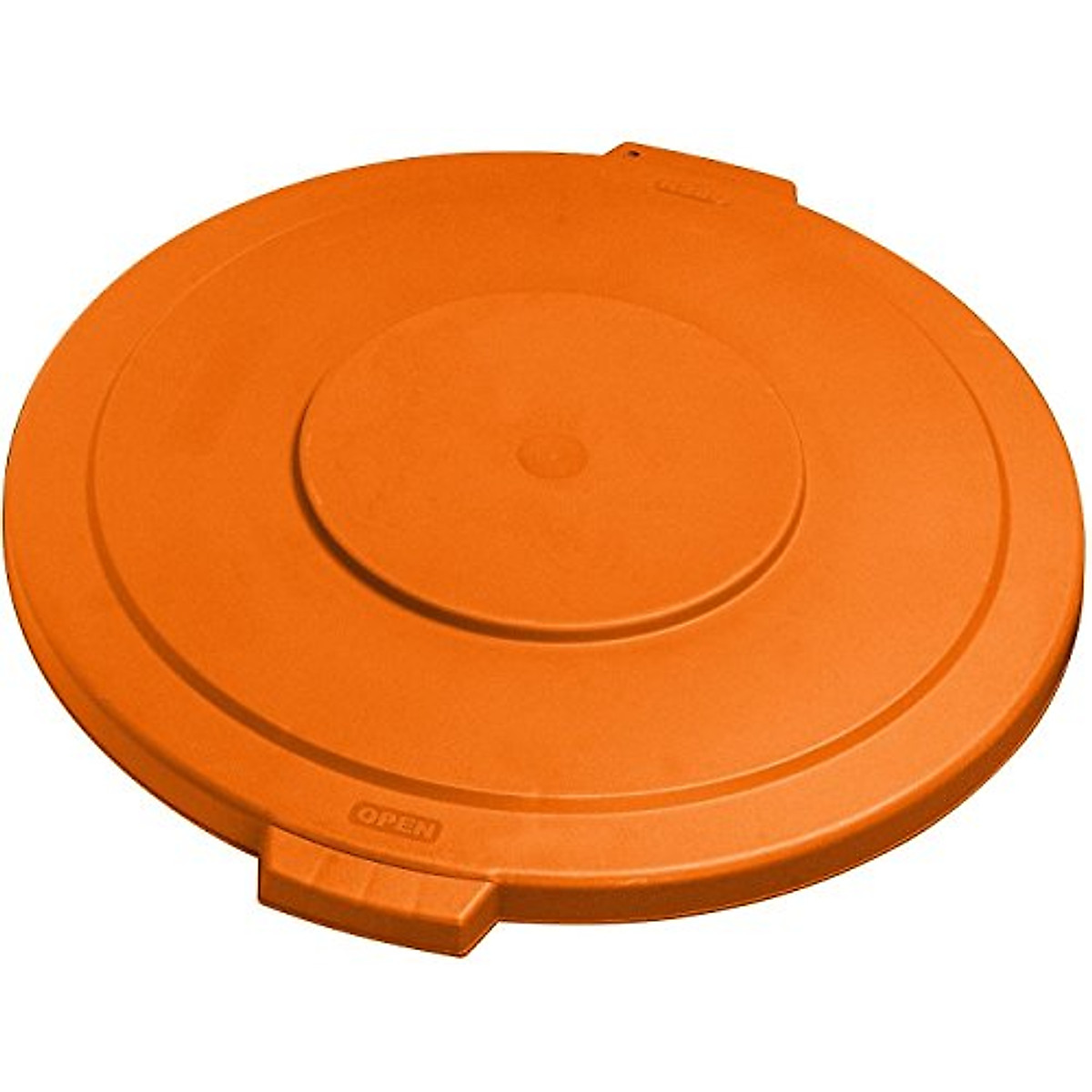 Carlisle FoodService Products 34103324 Bronco Polyethylene Round Lid, 24" Diameter x 2.13" Height, Orange, For 32 Gallon Trash Containers (Case of 4)