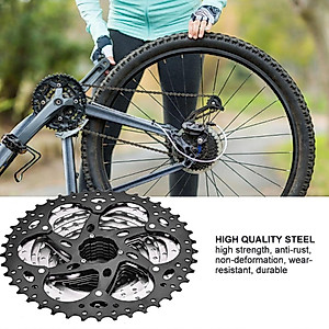 VGEBY Bike Cassette, Freewheel 10 Speed Mountain Bike Sprocket 11-42T Wide Ratio Cassette with Wrench and Screw and Spare Parts Bike Cassette 10 Baofeng Bike Cassette