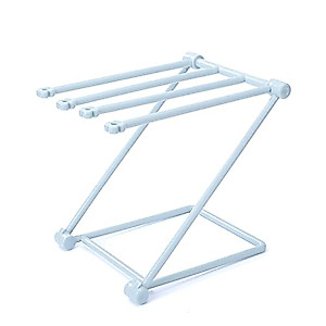 FCMLD Kitchen Bathroom fold Storage Rack Cup Rack Towel Holder Rack Stand Toilet Stand Rack for Kitchen Kitchen Accessories Save Space (Color : Blue, Size
