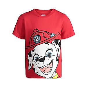 Nickelodeon Paw Patrol Marshall Rubble Rocky Chase Toddler Boys 4 Pack Graphic T-Shirts Chase, Marshall, Rubble & Rocky 3T