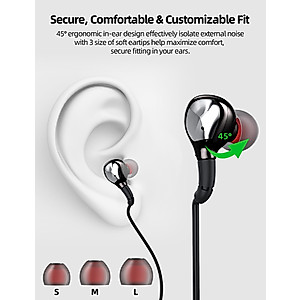 USB C Headphones for iPhone 16 15 Pro Plus Samsung S24 S23 S22 Ultra Flip Fold A53, Wired Earbuds Noise Canceling in-Ear Type C Earphones Microphone Volume Control Stereo for iPad Pro,Pixel 8 7a 6