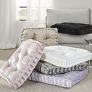 Mina Victory Life Styles Booster Seat Cushion Black 24" X 24" X 4" Throw Pillow