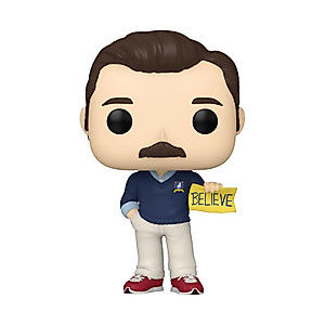 Funko Pop! TV: Ted Lasso - Ted Lasso with Believe Sign Bundled with a Byron's Attic Protector