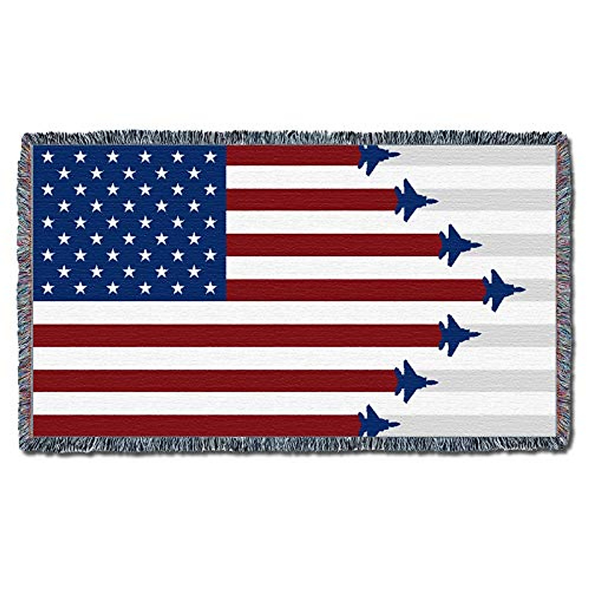 Pure Country Weavers US Air Force - Fighter Jets American Flag Blanket - Gift Military Tapestry Throw for Back of Couch or Sofa - Woven from Cotton - Made in The USA (61x36)