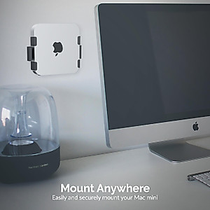 SABRENT Mac Mini VESA Mount/Wall Mount/Under Desk Mount [Black] (BK-MABM)